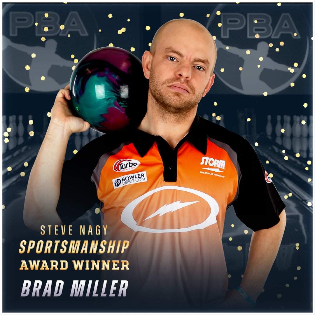 BRAD MILLER NAMED 2020 PBA STEVE NAGY SPORTSMANSHIP AWARD WINNER ...